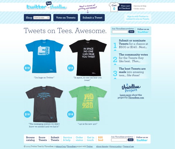 Twitter Tees: Twitter Launches Official Threadless T-Shirt Store ...